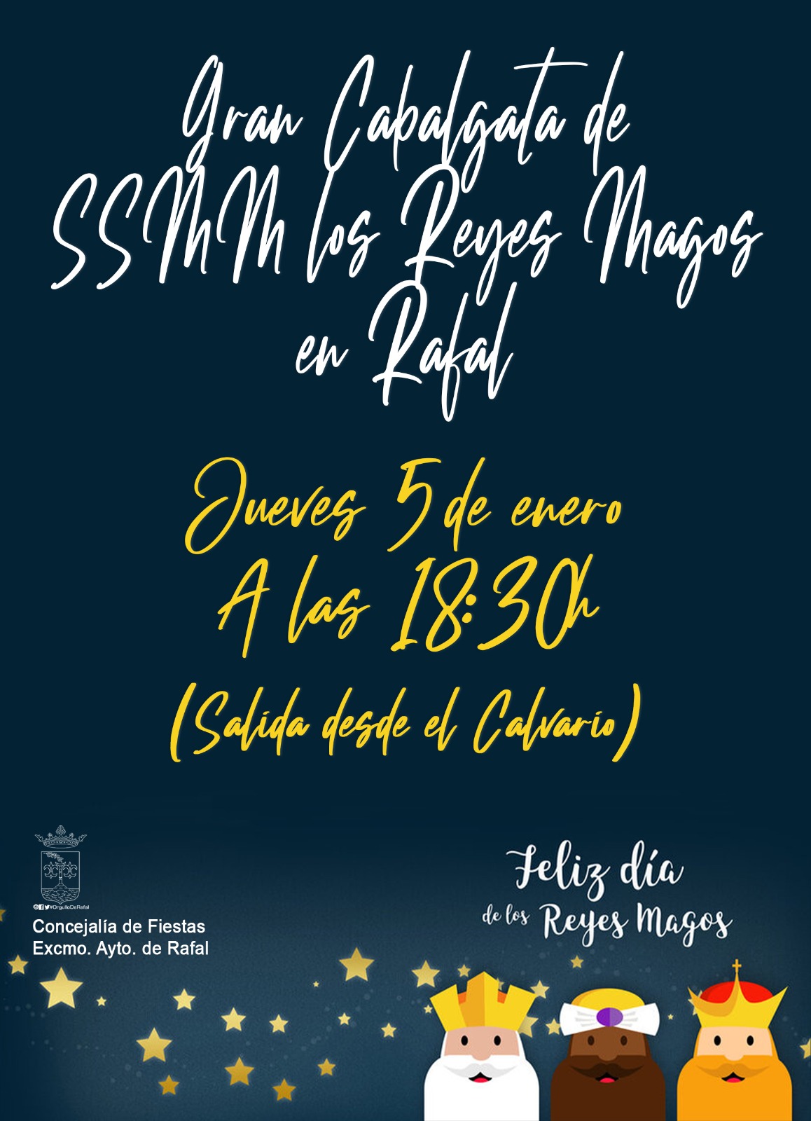 Rafal: Cabalgata de SS. MM. los Reyes Magos de Oriente en los actos de Navidad