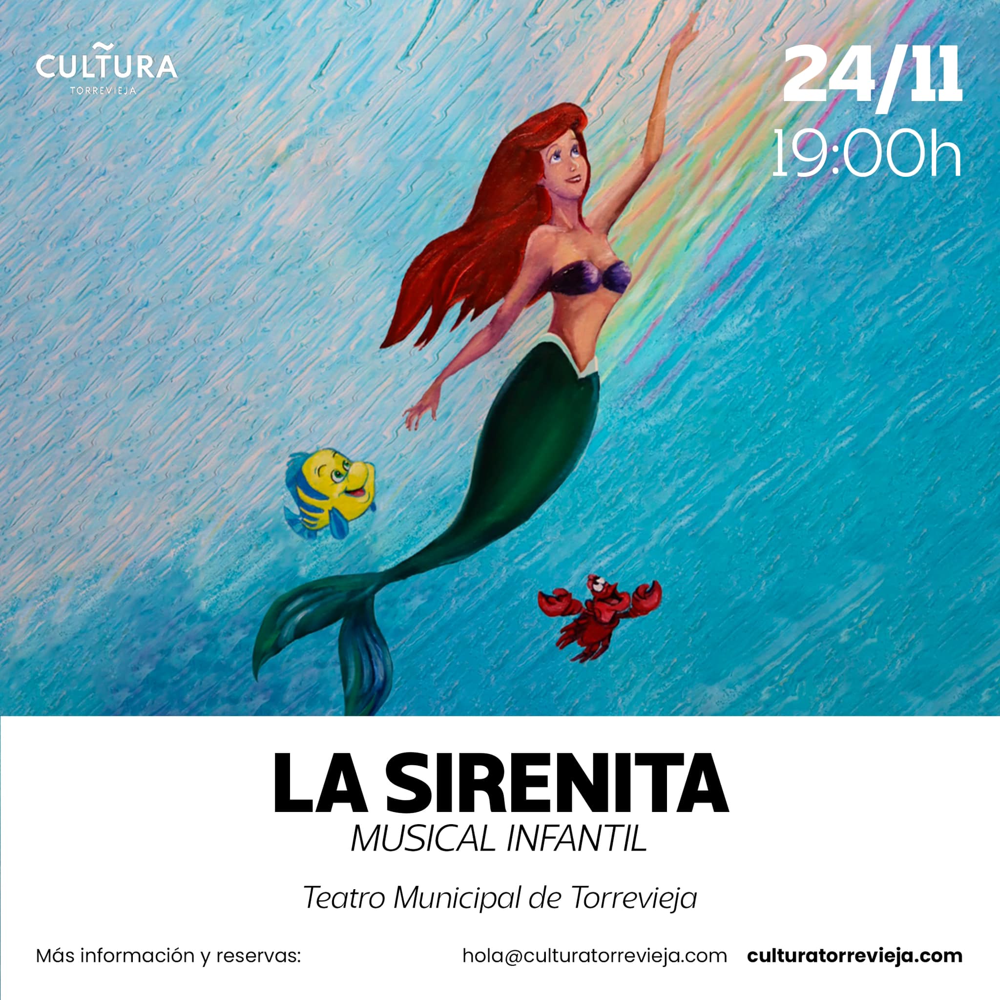 Torrevieja: Representación del musical infantil 'La sirenita', por la compañía 'Barbarie Teatro ...