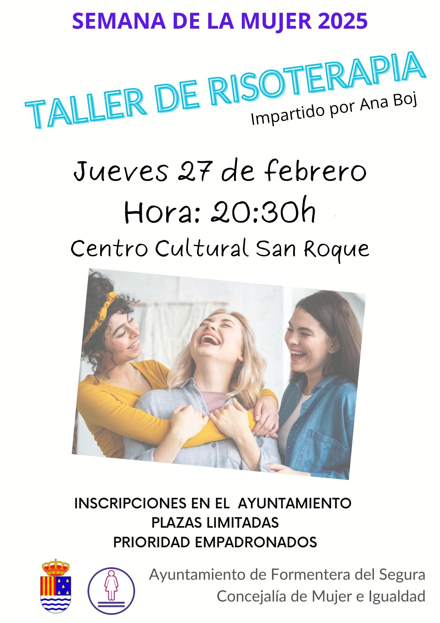 Formentera del Segura: Taller de risoterapia en los actos de la Semana de la Mujer 2025
